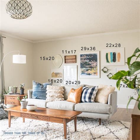 How To Determine Canvas Sizes For A Wall Living Room Living Room