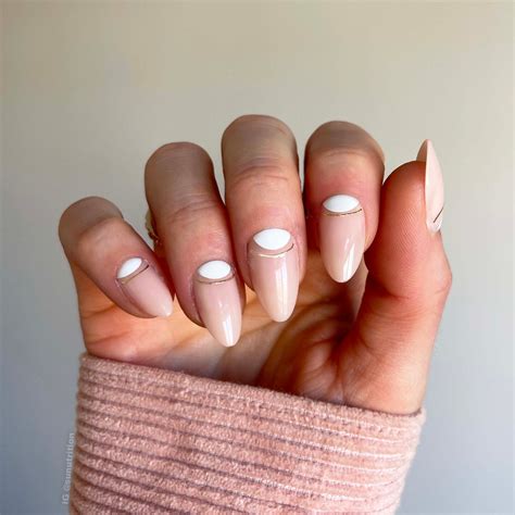 Instant Luxury Acrylic Press On Nails Half Moon Babe Short Almond