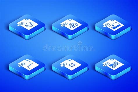 Set Pdf File Document Psd Js Svg 3ds And Tiff Icon Vector Stock Vector Illustration Of