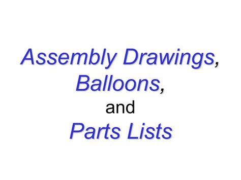 Assembly Drawing Exercises Pdf