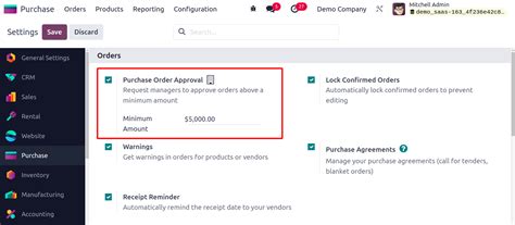 Purchase Order Approval In Odoo 17 Purchase Odoo V17 Enterprise
