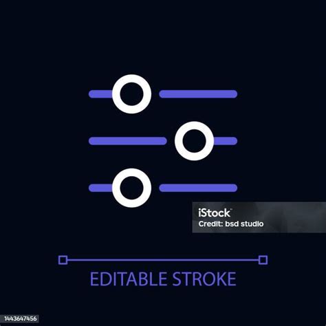 필터 버튼 픽셀 완벽한 색상 선형 Ui 아이콘 어두운 테마 검은색에 대한 스톡 벡터 아트 및 기타 이미지 검은색 균형 그래픽 사용자 인터페이스 Istock