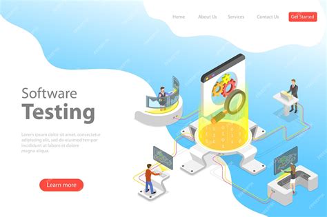 Premium Vector Isometric Flat Vector Landing Pate Template Of Software Quality Assurance Sqa