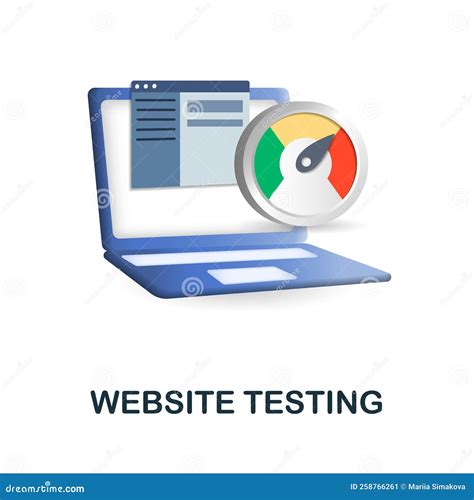 website testing icon 3d illustration from web development collection