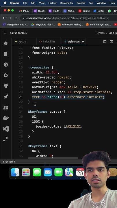 type animation with css cssanimation csstips cssanimationtutorial youtube