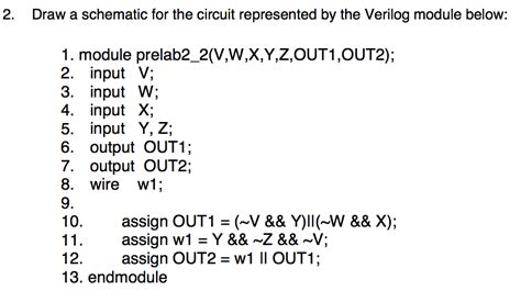 solved 2 draw a schematic for the circuit represented by