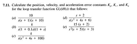 Solved ܕ 711 Calculate The Position Velocity And