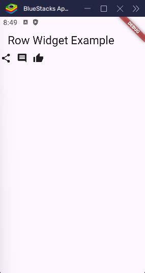 flutter row widget building horizontal layouts