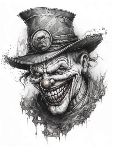 Pin By Weißer Hai On Clown Clown Tattoo Cool Tattoo Drawings Scary