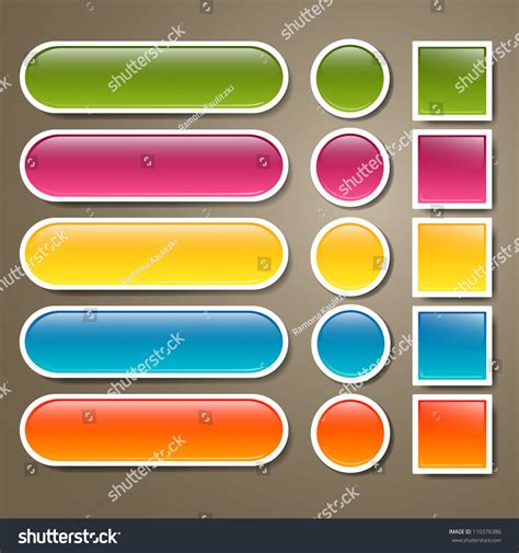 vector set blank web buttons เวกเตอร์สต็อก ปลอดค่าลิขสิทธิ์