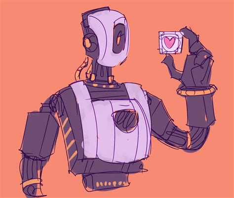 Cool Robot Art Cartoon Character Design