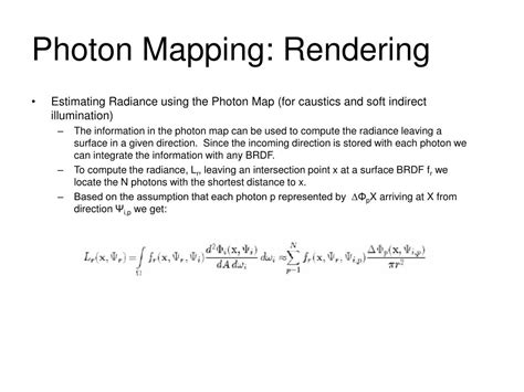 Ppt Photon Tracing With Arbitrary Materials Powerpoint Presentation