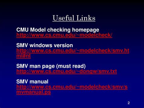 Lecture 9: SMV: An Introduction - ppt download