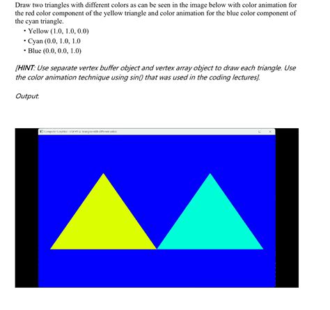 Solved Draw two triangles with different colors as can be | Chegg.com