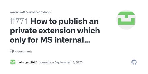 How To Publish An Private Extension Which Only For Ms Internal Users · Issue 771 · Microsoft