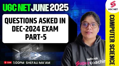 ugc net computer science question paper 2025 ugc net computer science preparation by shefali