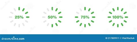 Load Indicator Loading Status Bar Round Buffer Download Progress And Line Upload Or File