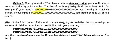 Solved PROGRAM IS IN C CONVERT 32 BIT BINARY CHARACTER Chegg Com