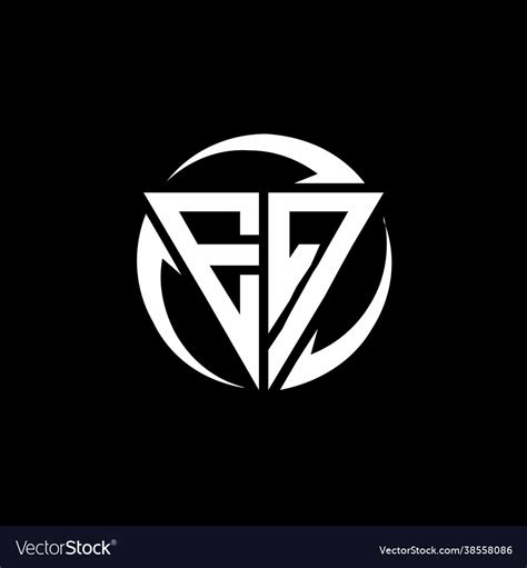 Eq Logo Monogram Design Template Royalty Free Vector Image