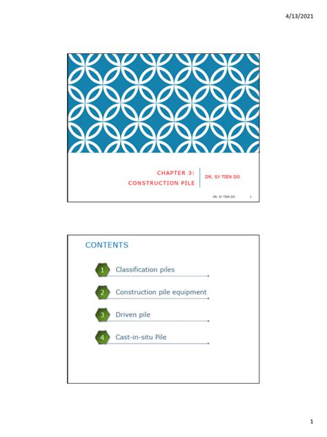 Part 1 Chapter 3 Construction Piles Pdf