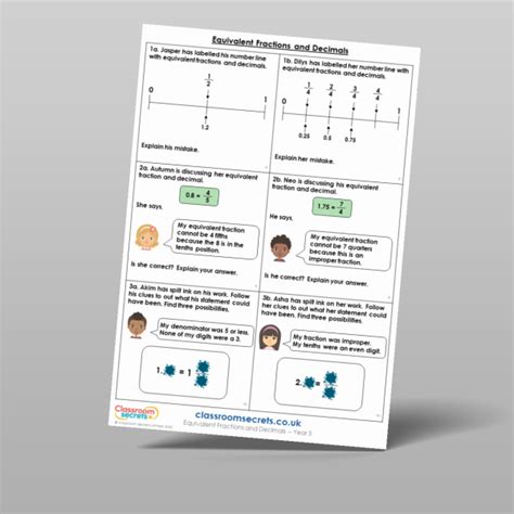 Equivalent Fractions And Decimals Reasoning And Problem Solving