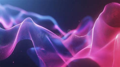 Abstract Pink Blue Particle Wave Digital Art Stock Illustration Illustration Of Colors Light