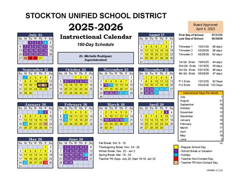 Stockton Unified School District Calendar 2025 2026 In Pdf All For One