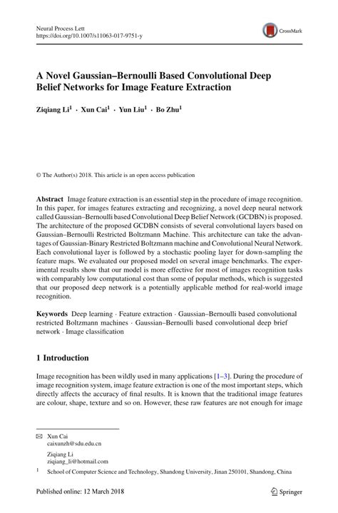 Pdf A Novel Gaussianbernoulli Based Convolutional Deep Belief
