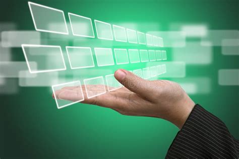 Virtual Technology Touch Screen Interface Stock Illustration Illustration Of High Digital