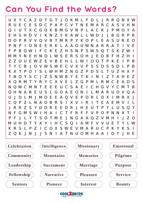 Large Print Word Search Puzzles For Seniors Printables Printable