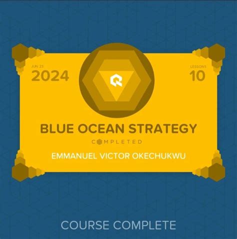 Certificate Quantic Blueocean Strategy Business Marketing