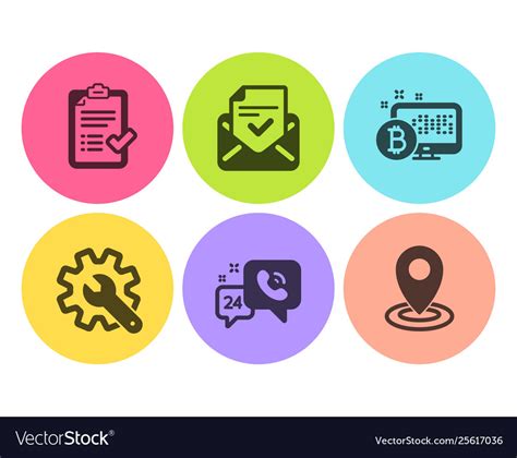 Approved Mail Customisation And 24h Service Icons Vector Image