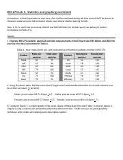 Lab 1 Stats And Graphing Worksheet Docx BIO 270 Lab 1 Statistics And Graphing Worksheet