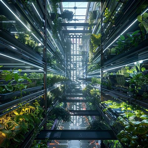 Automated Vertical Farming Urban Agriculture For The Future Premium