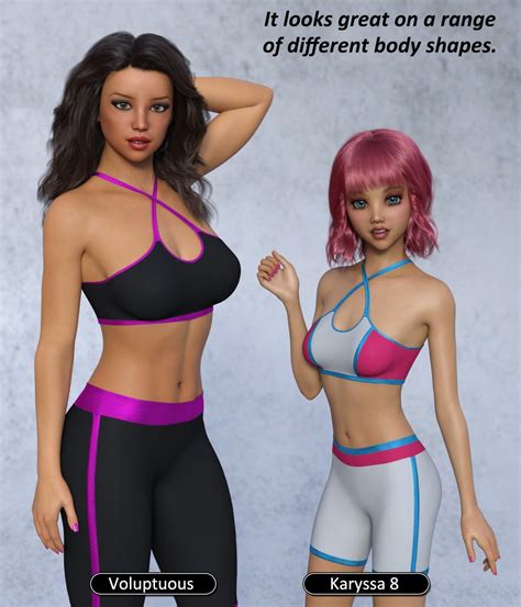 Sexy Fitness Outfit Bundle For G8f By Foxy 3d
