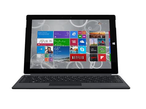 Microsoft Surface 3 Atom 4gb 128gb Ssd Touch Windows 10 Pro Black
