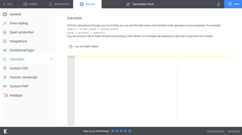 Form Calculator Kali Forms