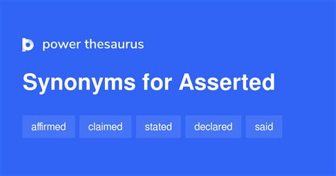 Asserted Synonyms 1 043 Similar Words And Phrases