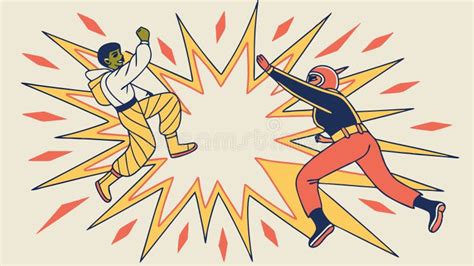 People With Burst Of Energy Dynamic Action Scene Vector Design Generative Ai Stock Vector