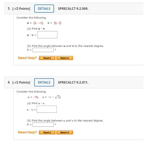Solved 3 12 Points DETAILS SPRECALC7 9 2 009 Consider Chegg Com