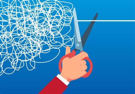 420 Cutting Through Complexity Illustrations Royalty Free Vector