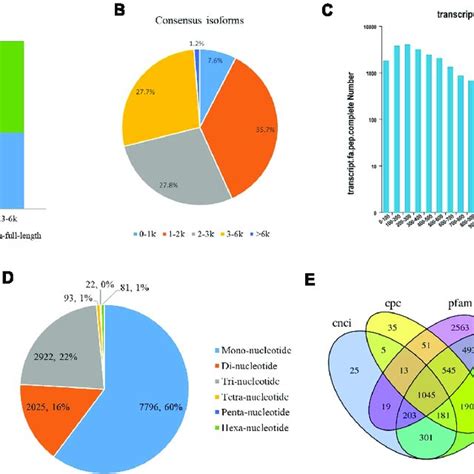 Pacbio Iso Seq Full Length Transcriptome Analysis A Distributions