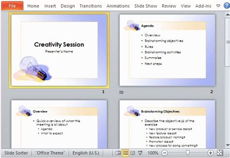 Brainstorming Presentation Template For Powerpoint