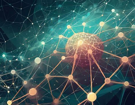 Premium Photo Artistic Neural Links Network Generative Ai