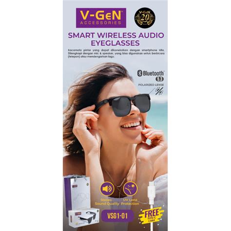 Jual Smart Wireless Audio Eyeglasses V Gen Vsg1 01 Kacamata Pintar
