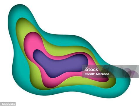깊은 종이 아트 3d 추상 배경 종이 접기 모양 다채로운 종이 파도 레이어 텍스처 기하학적 디자인 레이아웃 입체 이미지에 대한