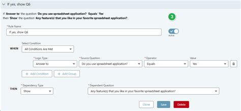 Use Case Of ‘submit Rule Dependency With Single Question And Single