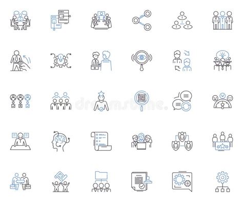 Firm Unit Line Icons Collection Strategy Marketing Finance