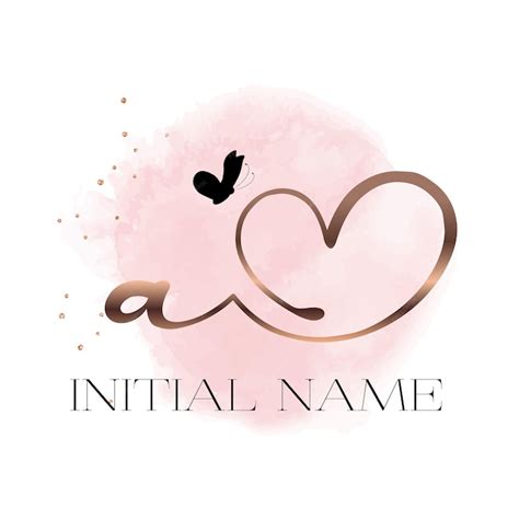 Premium Vector A Letter Initial Logo Design Pink And Gold Butterfly
