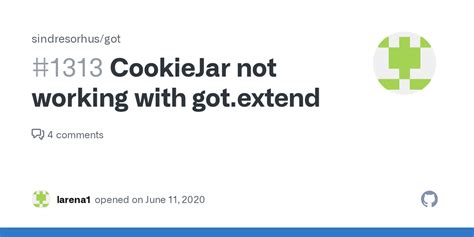 cookiejar not working with got extend · issue 1313 · sindresorhus got